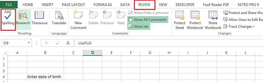 Spell Check In Excel Where Is It And How To Use It Sheetzoom Free 